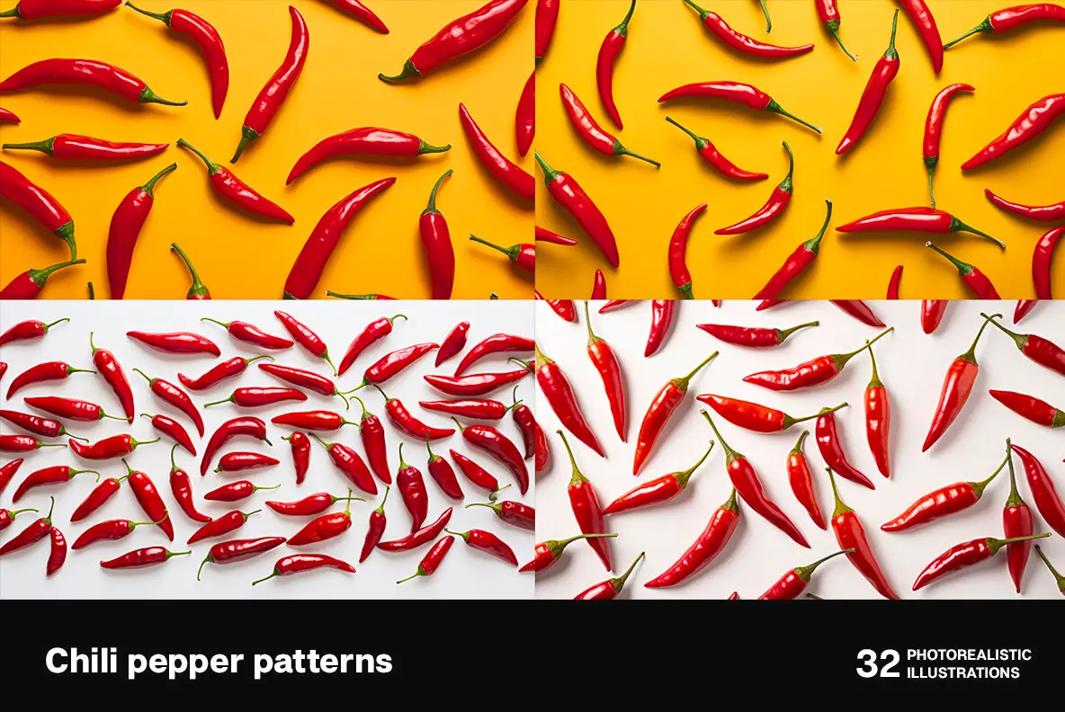 Chili pepper patterns Graphics - YouWorkForThem