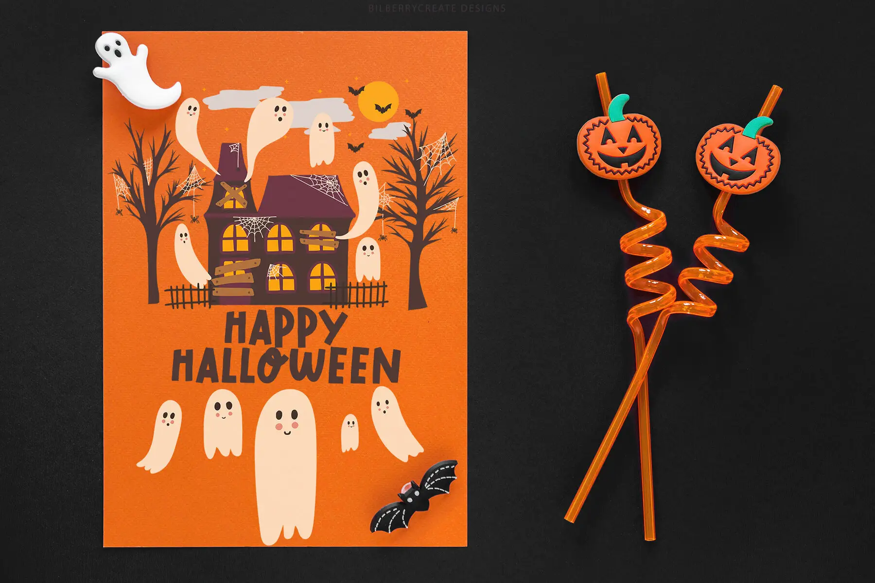 Halloween night clip art set Graphics - YouWorkForThem