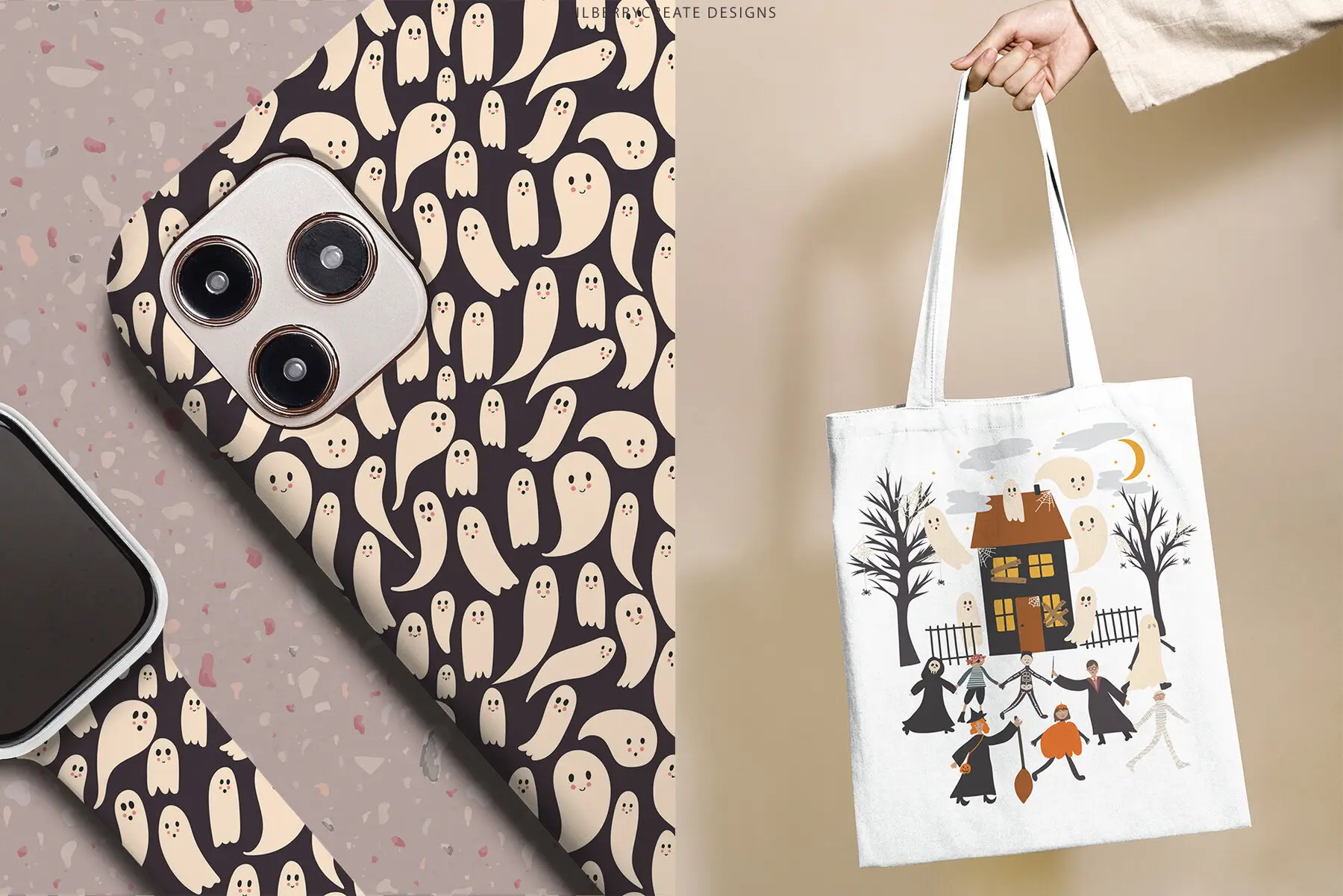 Halloween night clip art set Graphics - YouWorkForThem