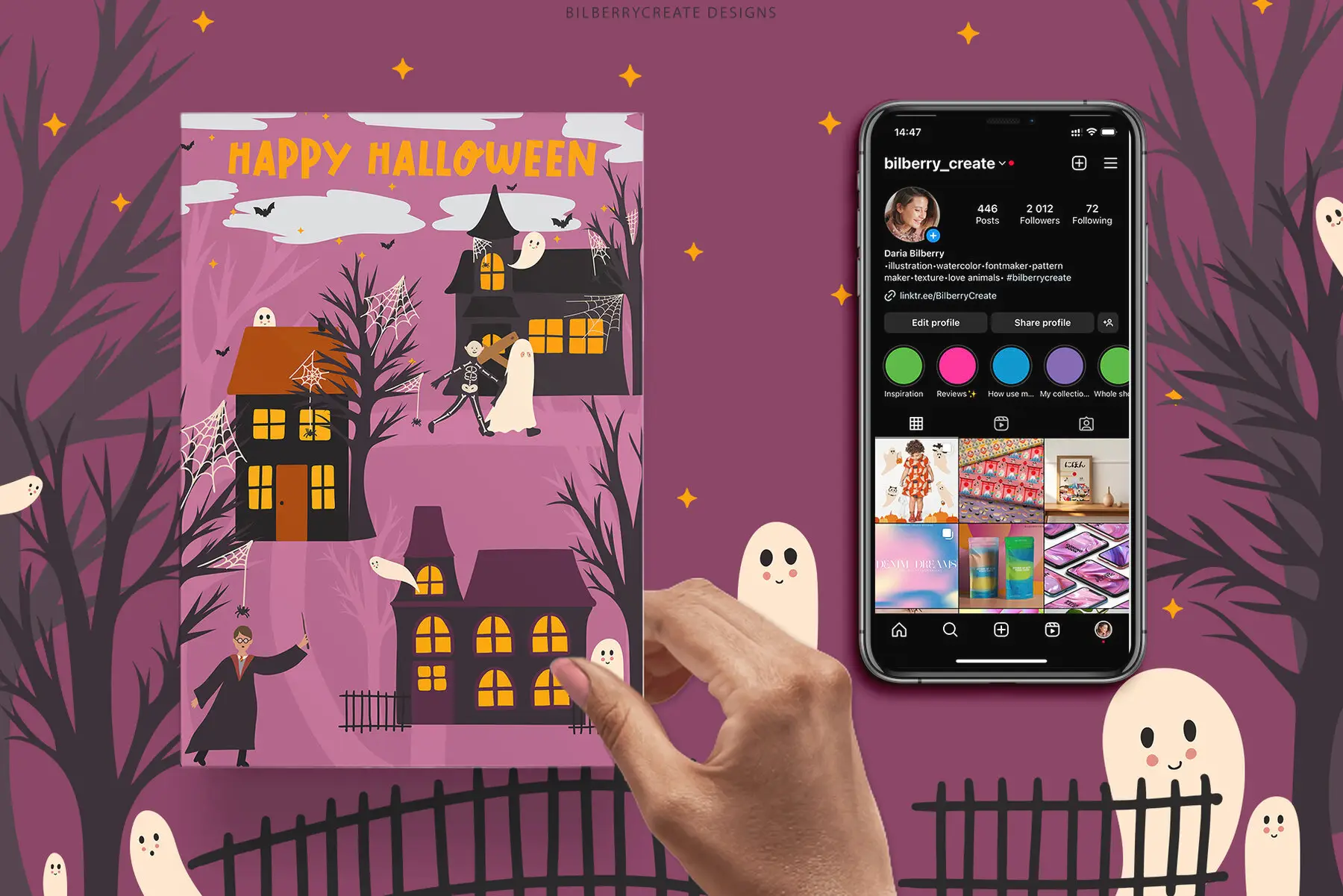 Halloween night clip art set Graphics - YouWorkForThem