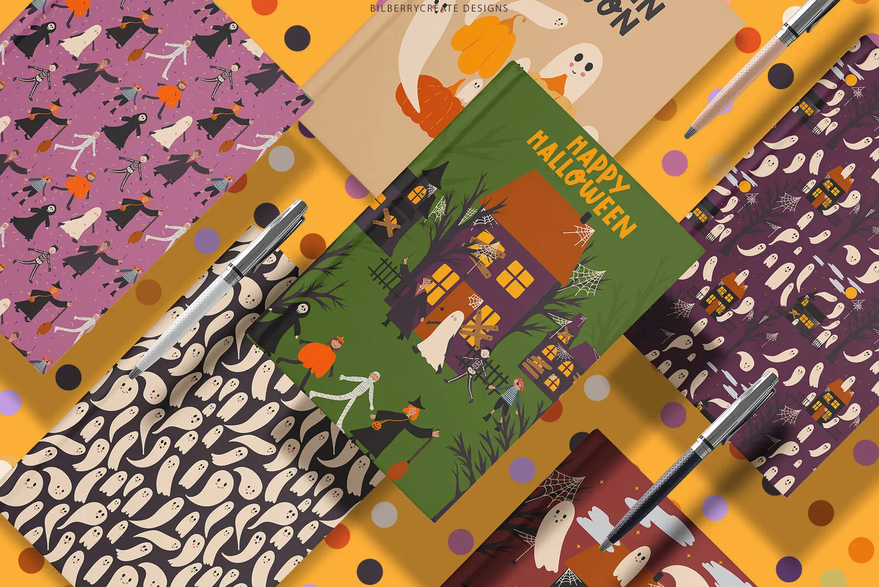 Halloween night clip art set Graphics - YouWorkForThem