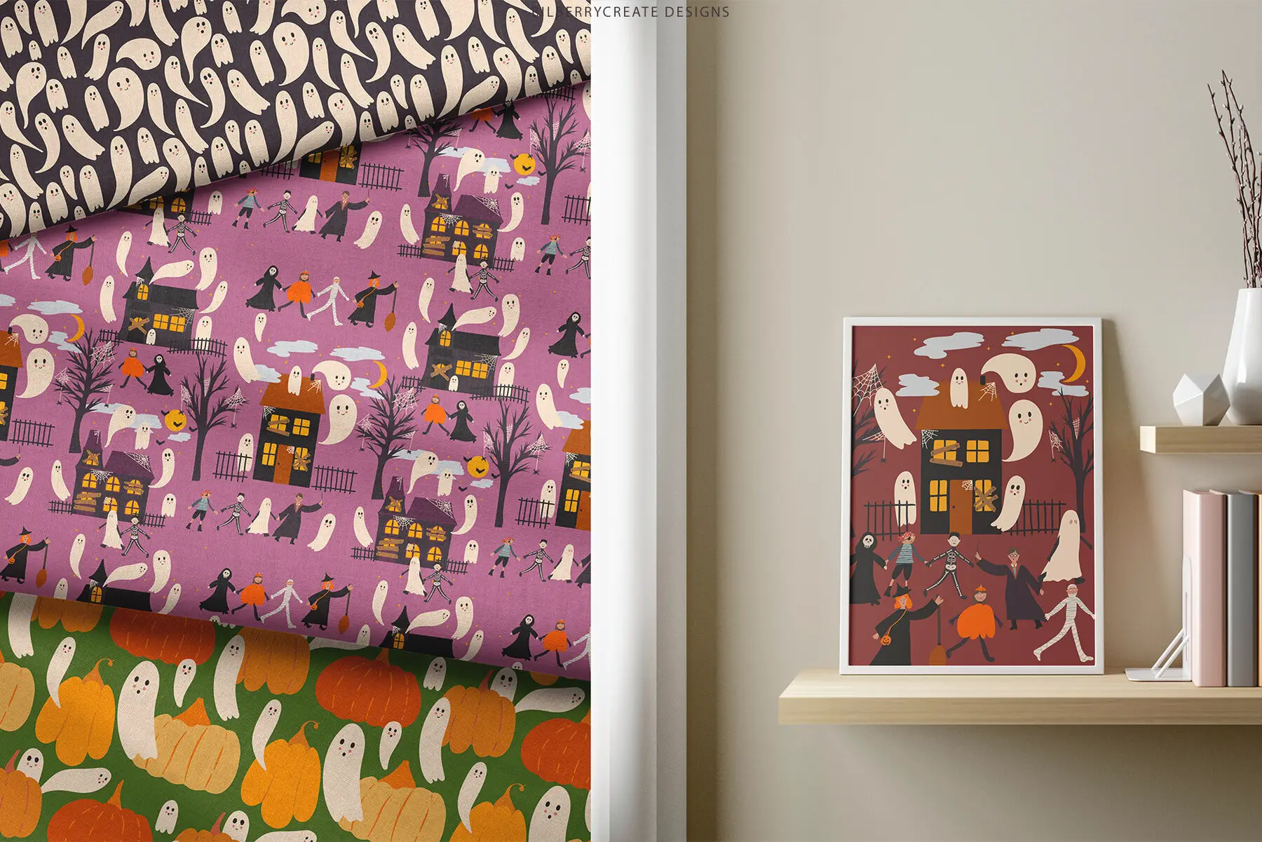 Halloween night clip art set Graphics - YouWorkForThem