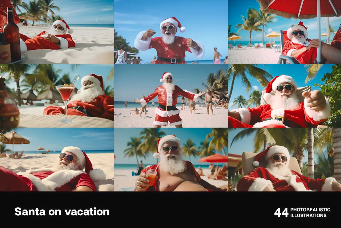 Santa Claus is on Vacation Graphics - YouWorkForThem