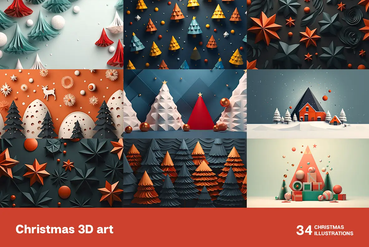 Christmas 3D art Holidays - YouWorkForThem