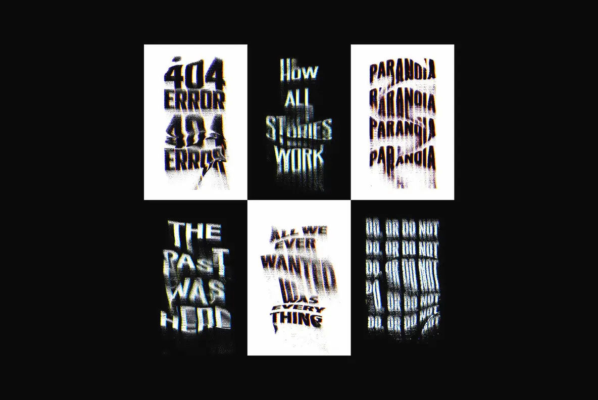 Distortion Text Effects Collection - YouWorkForThem