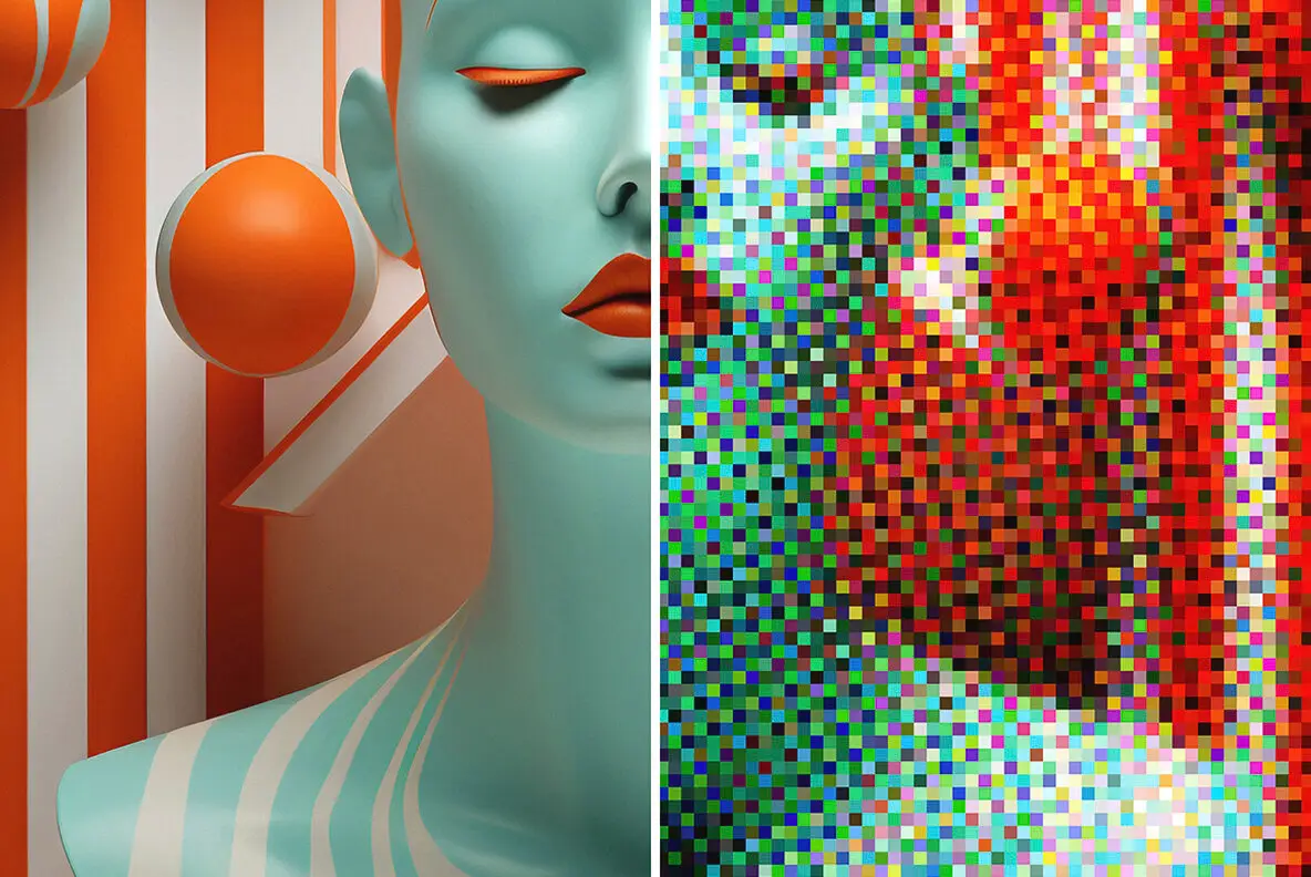 Colorful Pixels Photo Effect - YouWorkForThem