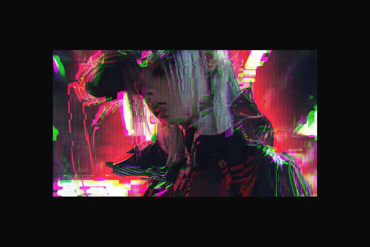 Cyber Psychosis Distortion Photo Effect - YouWorkForThem