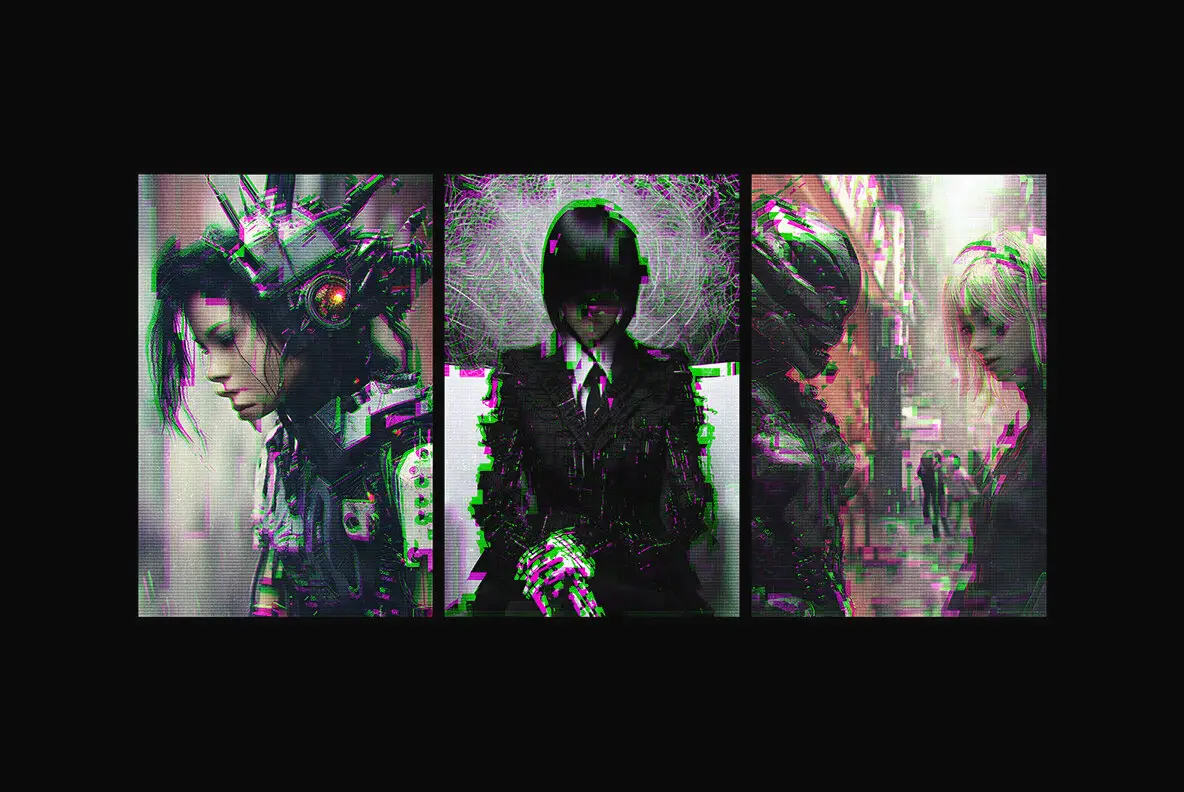 Cyber Psychosis Distortion Photo Effect - YouWorkForThem