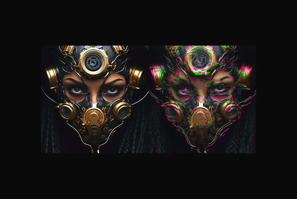 Cyber Psychosis Distortion Photo Effect - YouWorkForThem