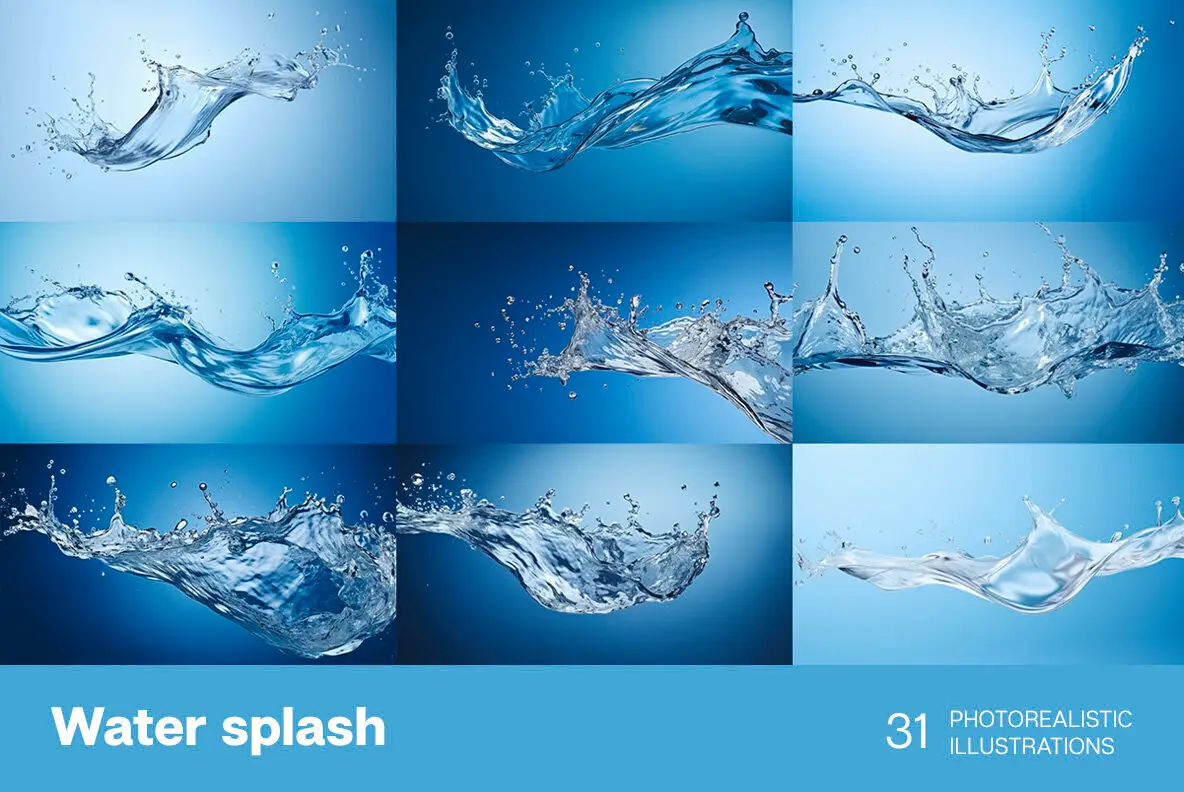 Water Splash Graphics - YouWorkForThem