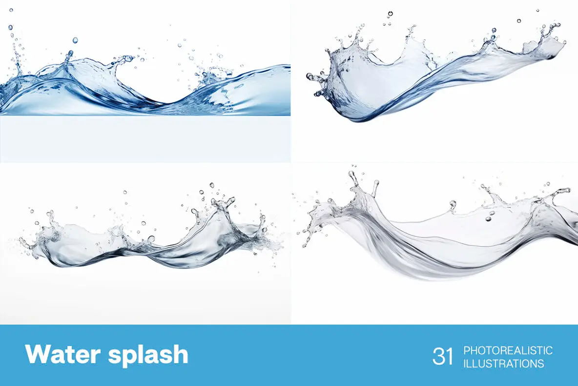 Water Splash Graphics - YouWorkForThem
