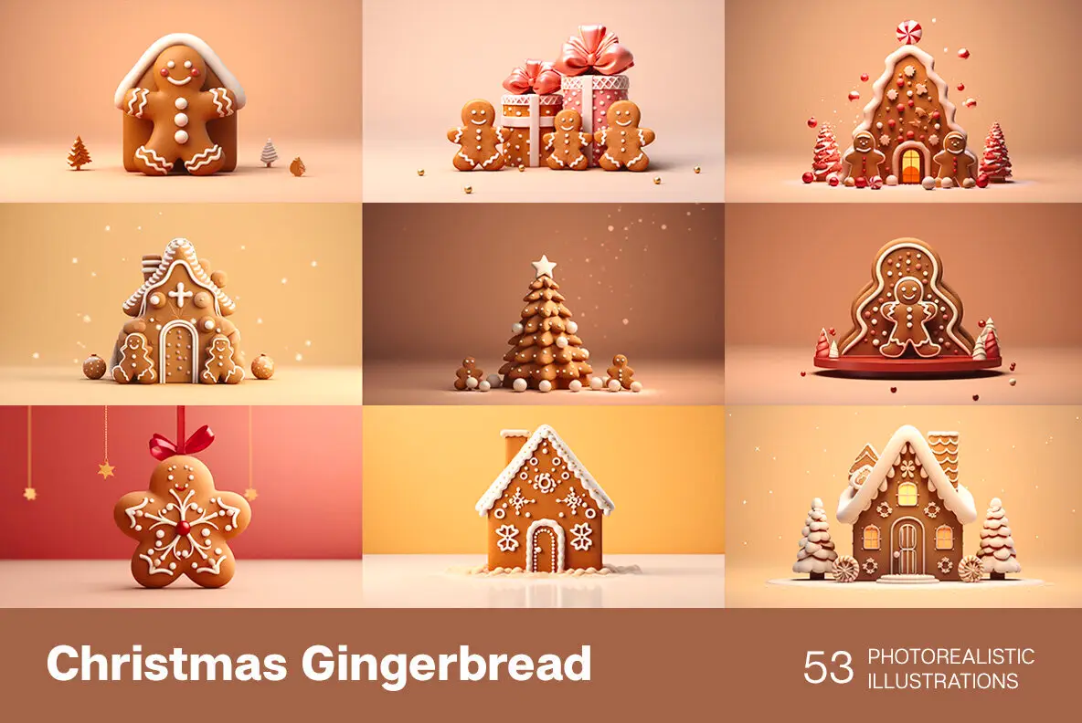 Christmas Gingerbread Graphics - YouWorkForThem