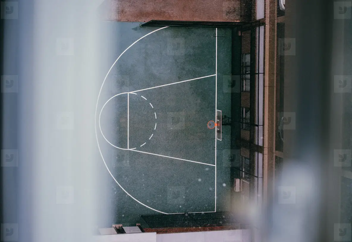 Rainy Basketball Court Photo (106185) - YouWorkForThem