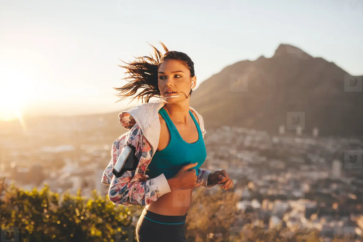 Female Runner Running Outdoor In Nature Photo (122130) - YouWorkForThem