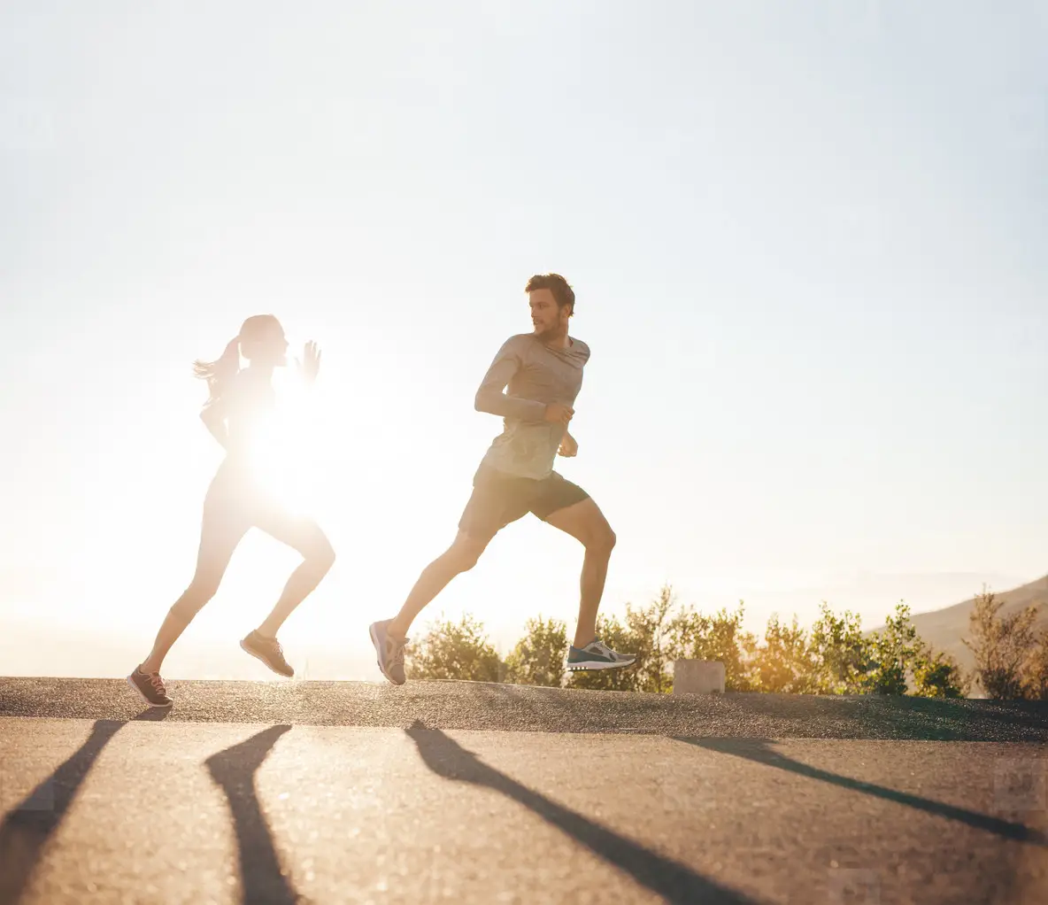 Young People Running On Country Road Photo (122135) - YouWorkForThem