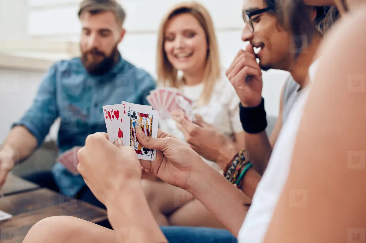 Group Of Friends Playing Card Photo (123720) - YouWorkForThem
