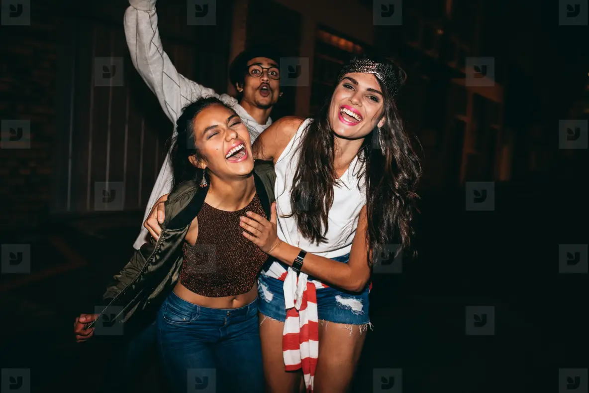 Best Friends Hanging Out At Night Photo (123759) - YouWorkForThem