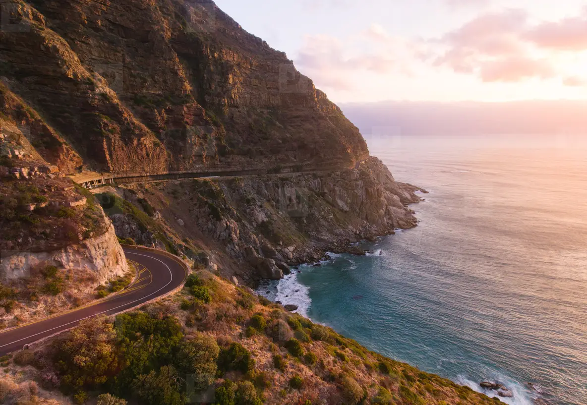 Landscape Shot Of Road Along The Ocean Photo (130839) - YouWorkForThem