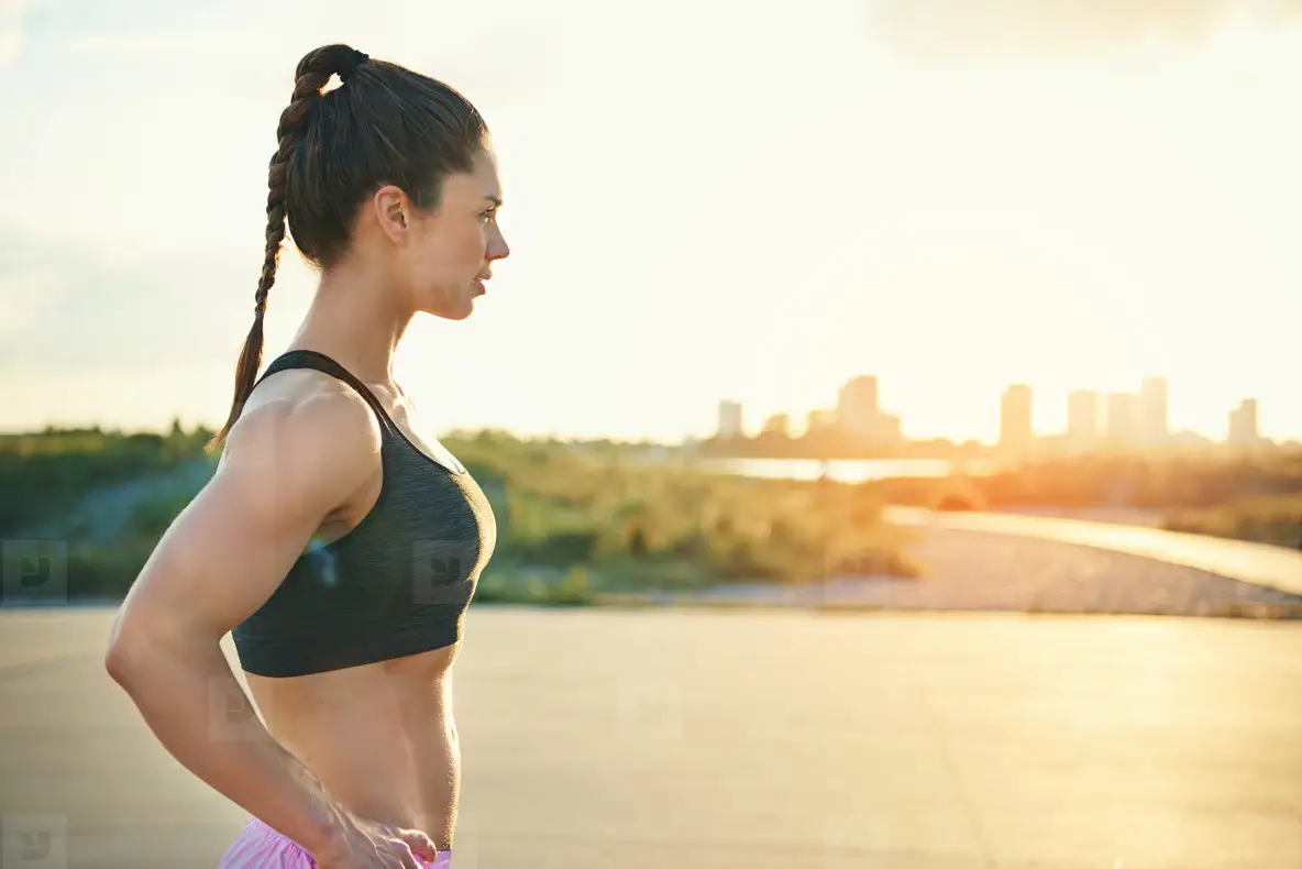 Side View Of Calm Woman With Hands On Hips Photo (135732) - YouWorkForThem