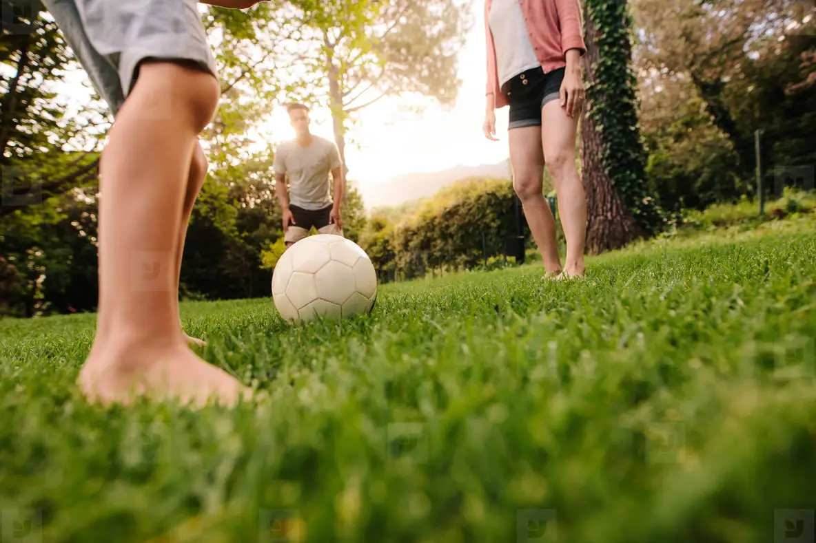 Family Playing Football
