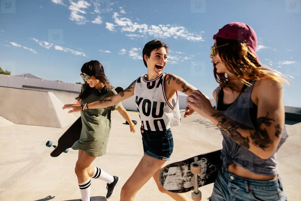 Urban Girls Enjoying At Skate Park Photo (142669) - YouWorkForThem
