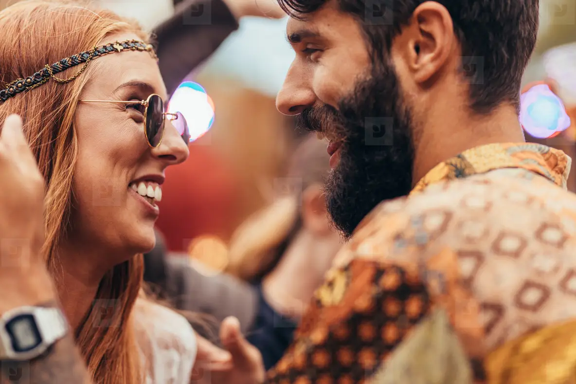 Hippie Couple Dancing At Music Festival Photo (146628) - YouWorkForThem