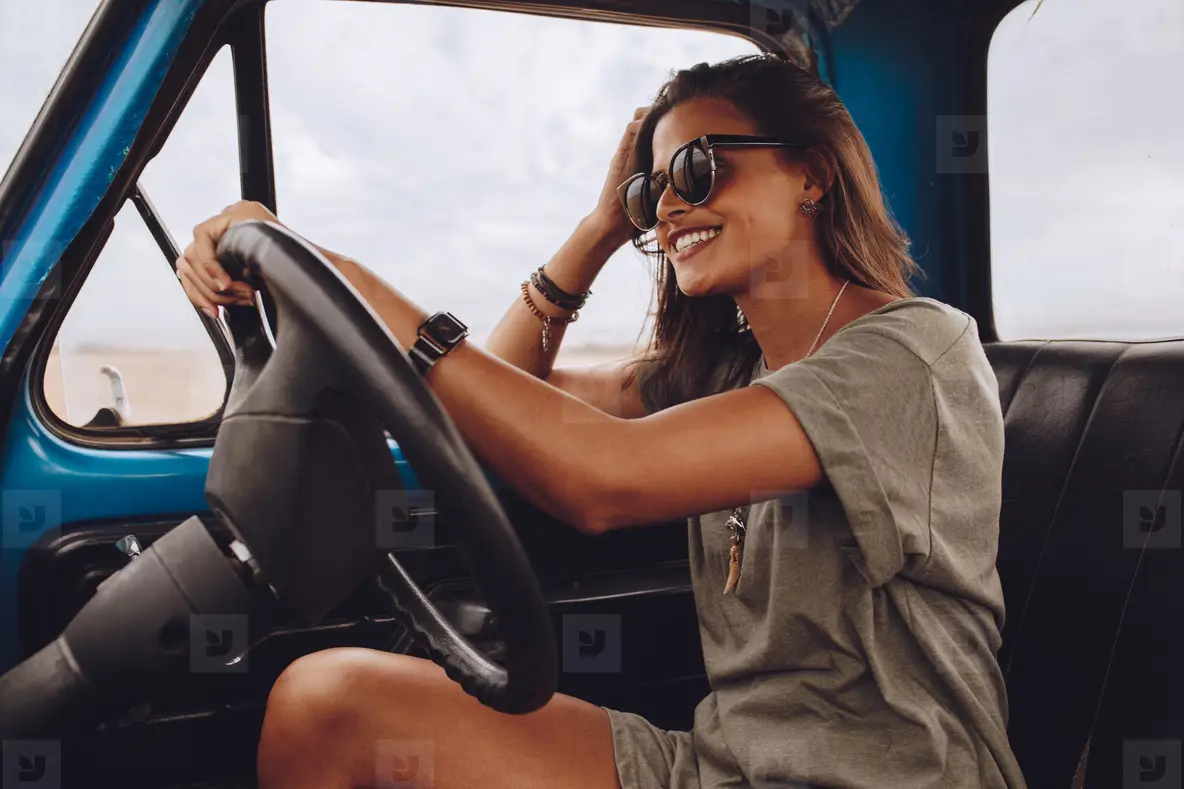 Beautiful Woman Driving A Truck Photo (148076) - YouWorkForThem