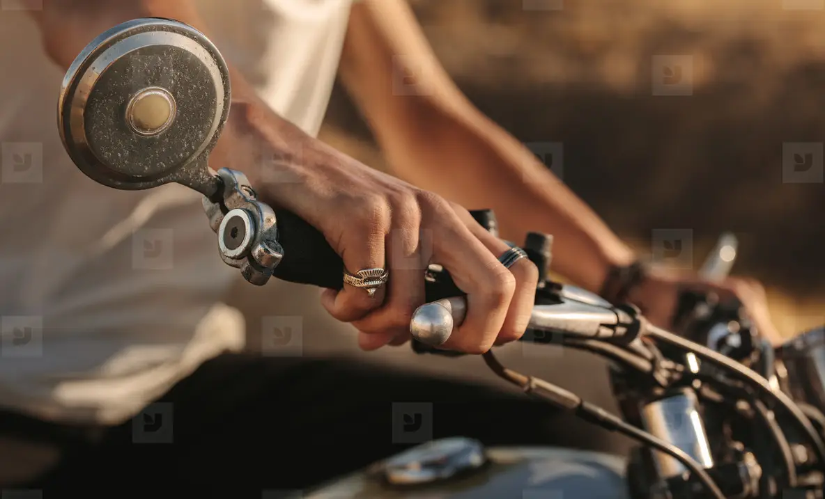 Riders Hand On The Motorcycle Handlebar Photo (148143) - YouWorkForThem