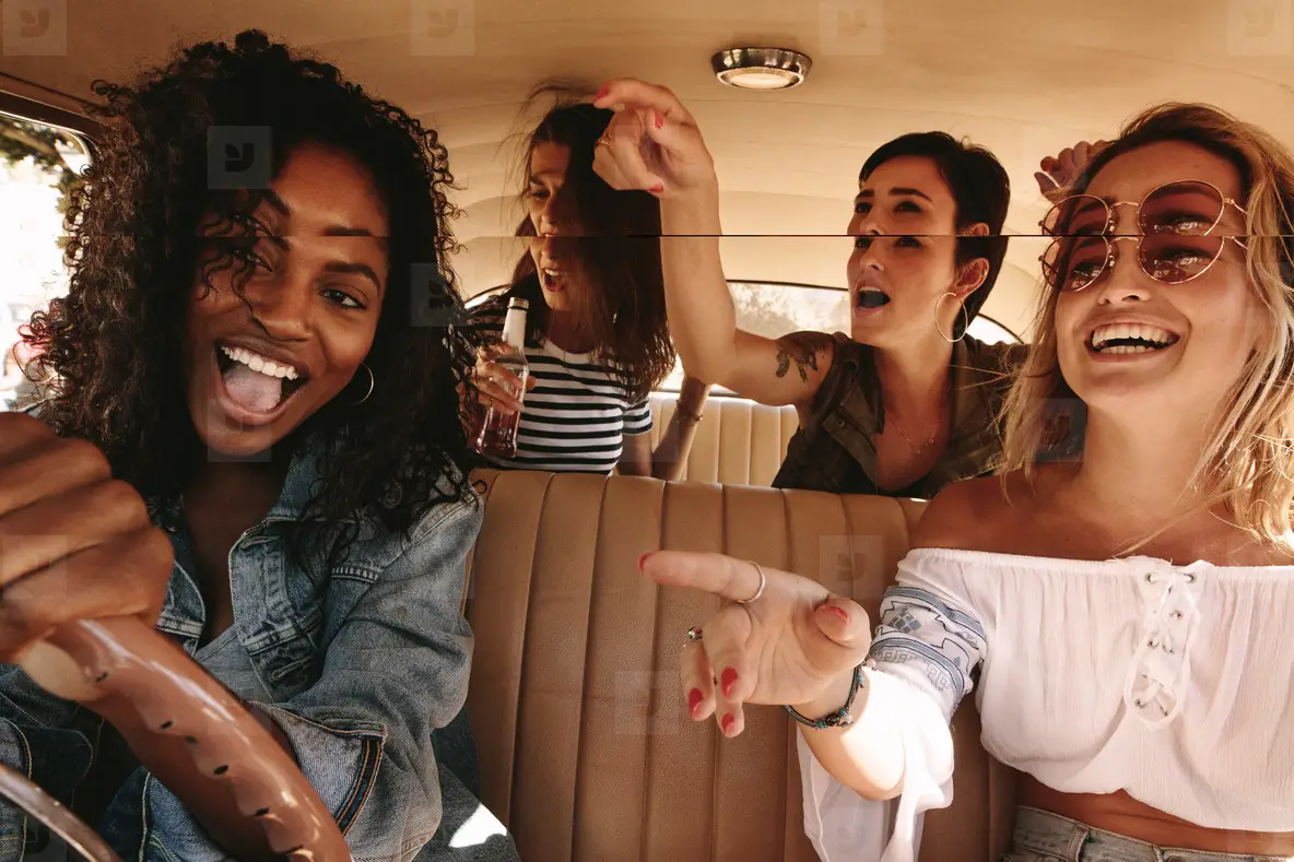 Friends Having Lots Of Fun On Road Trip Photo (151338) - YouWorkForThem