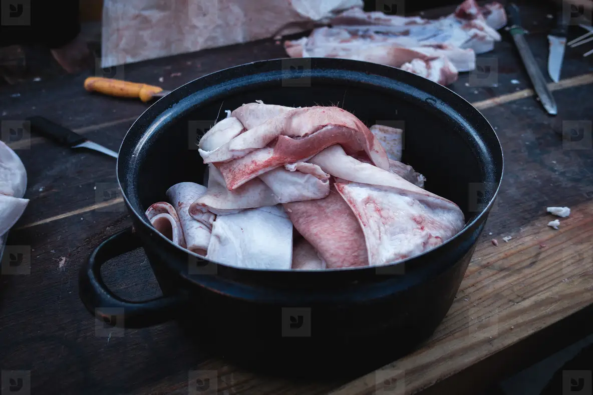 Freshly Cut Pork Skin Photo (154246) - YouWorkForThem