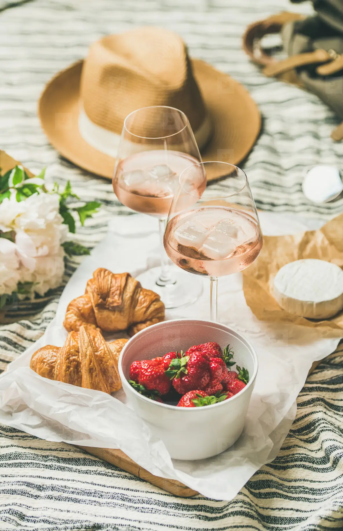 French Style Summer Picnic Setting, Outdoor Gathering Concept, Vertical ...