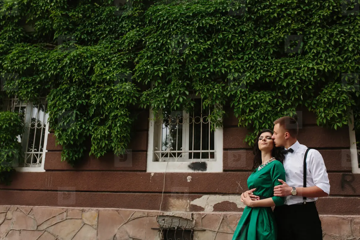 European Beautiful Couple Posing On The Street Photo (156654 ...