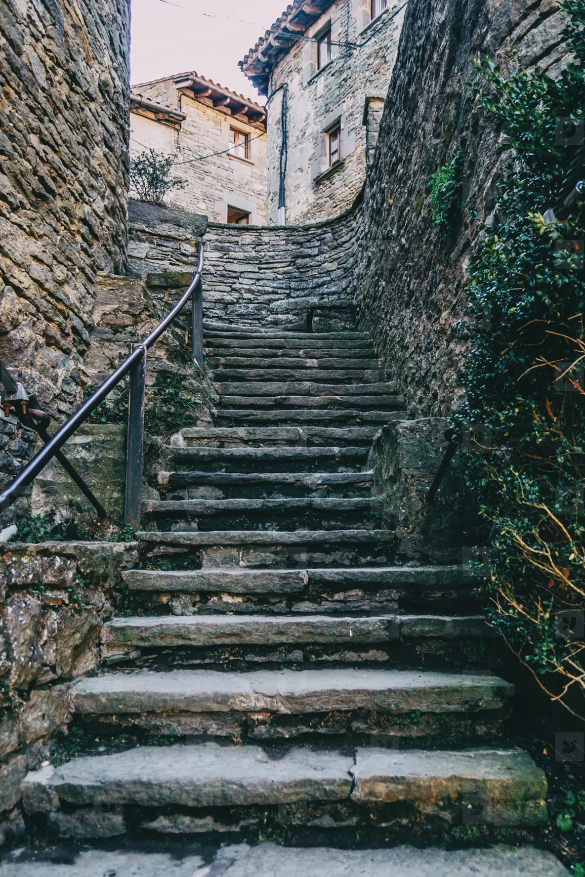 Stone Ascendant Stairs In A Medieval Village Photo (160911 ...
