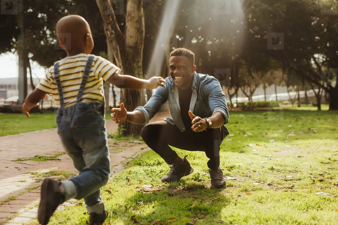 Son Running Into Fathers Embrace Photo (167143) - YouWorkForThem