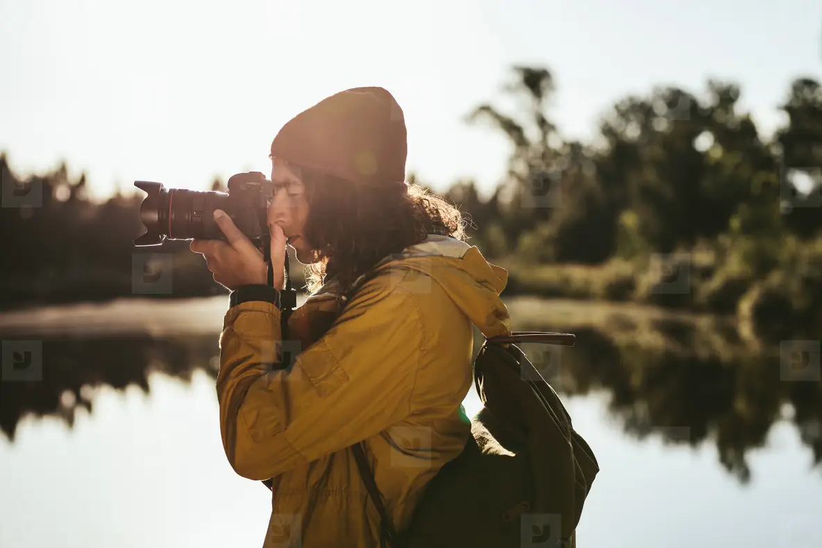 Tourist Capturing The Beauty Of Nature In Camera Photo (167637 ...