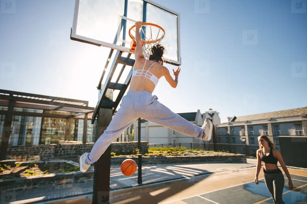 Females Playing Basketball On Street Court Photo (175182) - YouWorkForThem