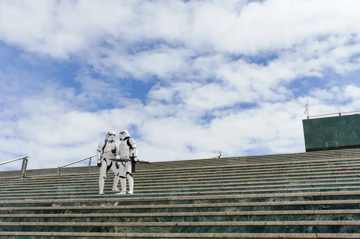 GRANADA, SPAIN - SEPTEMBER 22TH, 2019 Empire Assault Soldiers Guarding ...