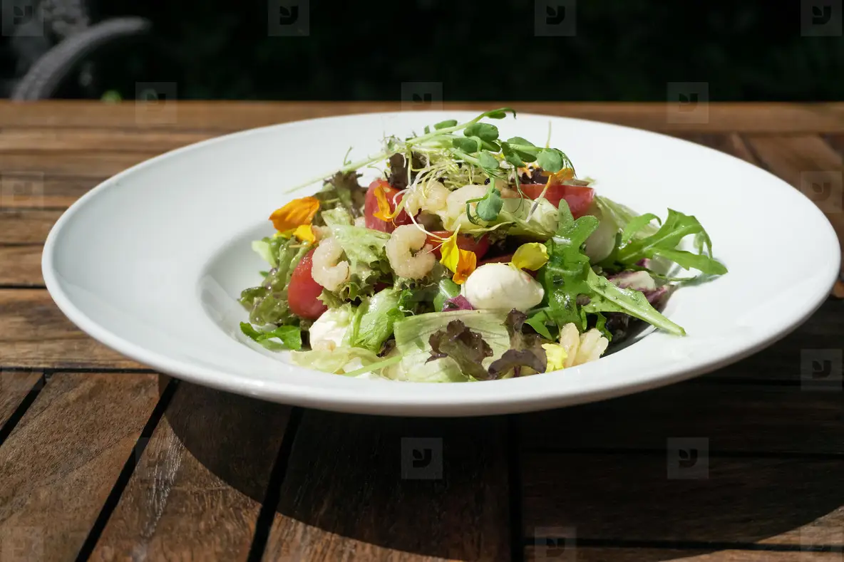 Salad On A Restaurant Table Photo (205846) - YouWorkForThem