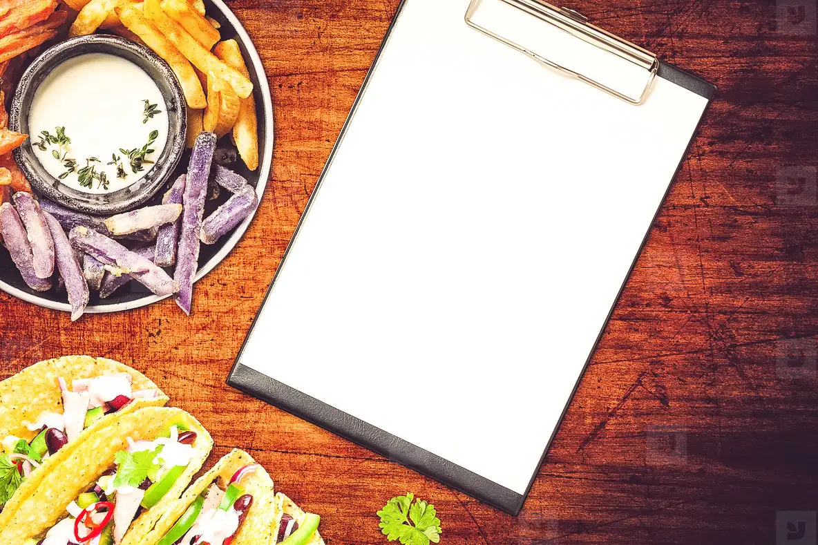 Blank Fast Food Menu On A Restaurant Table Photo (206232) - YouWorkForThem