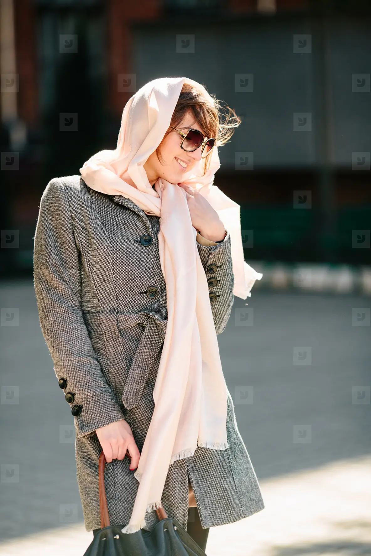 Girl In A Coat On The Street Photo (209569) - YouWorkForThem