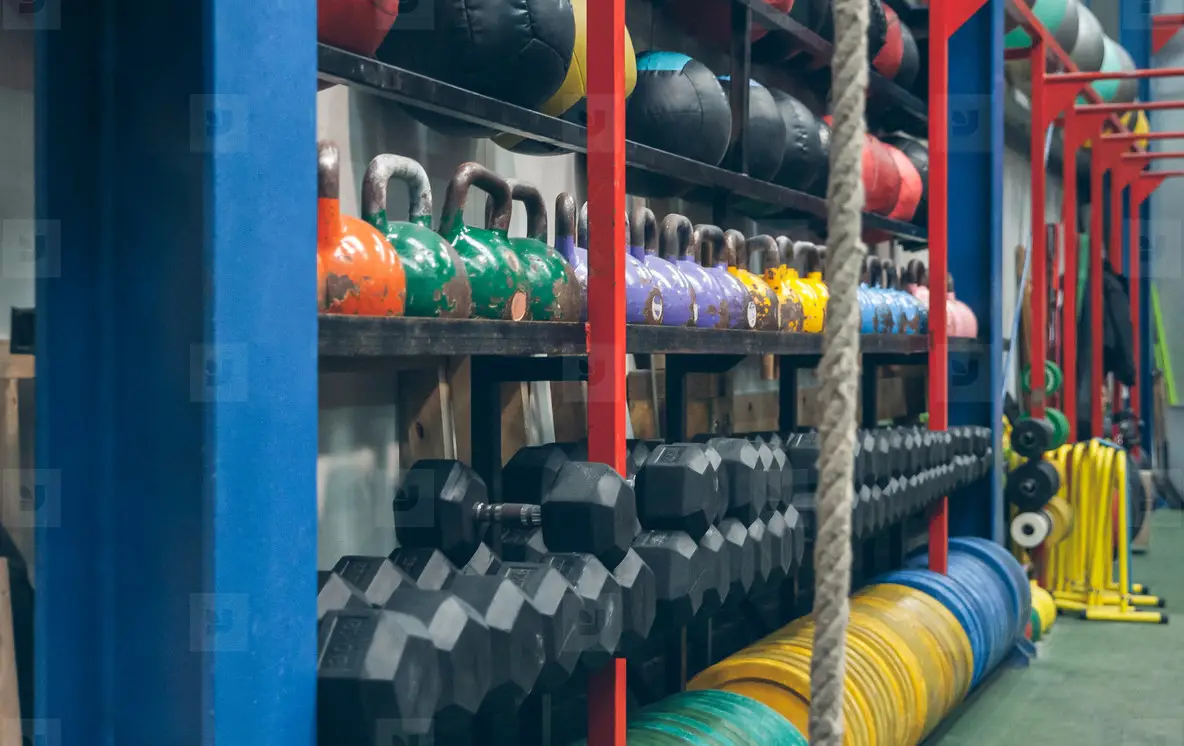 Shelves With Sports Equipment Indoor Photo (210042) - YouWorkForThem
