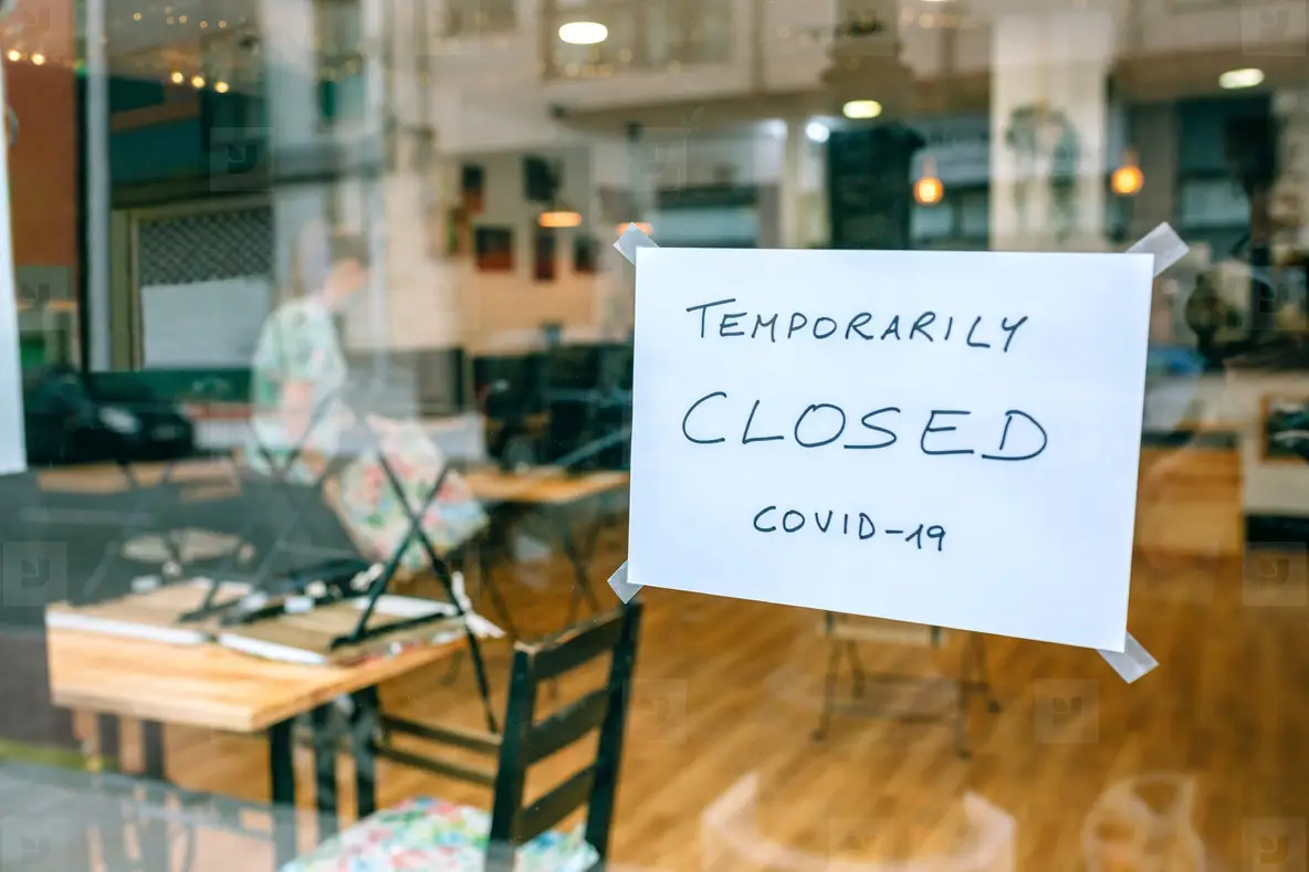 Coffee Shop Closed By Covid-19 Photo (214313) - YouWorkForThem