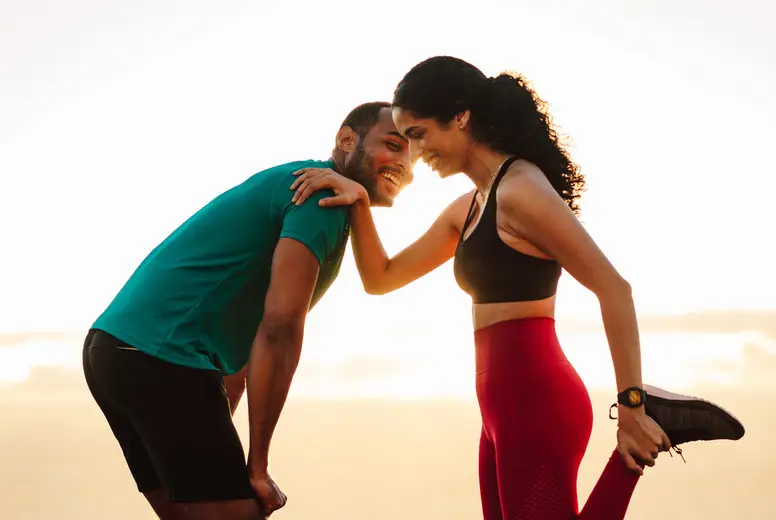 Athletic Couple Relaxing After A Sprint Photo (214453) - YouWorkForThem