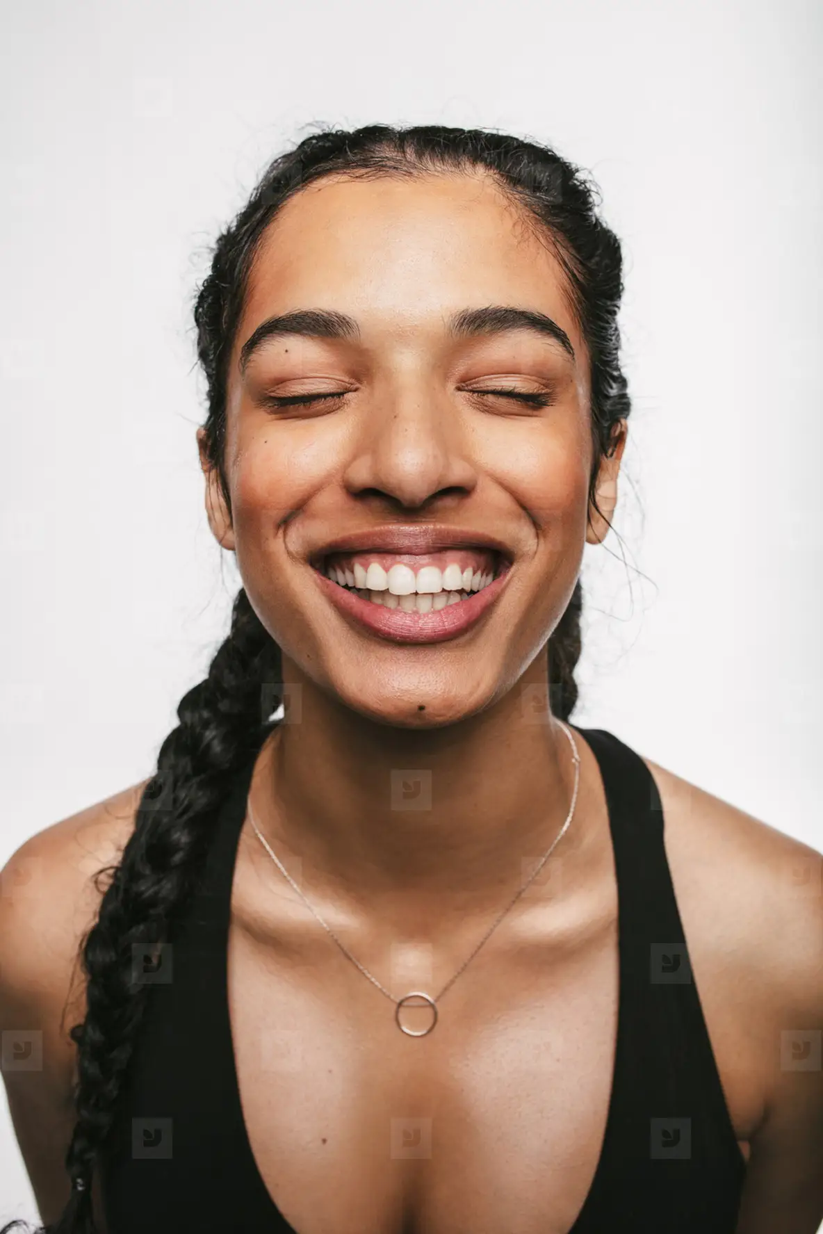 Portrait Of A Smiling Female Athlete Photo (218707) - YouWorkForThem