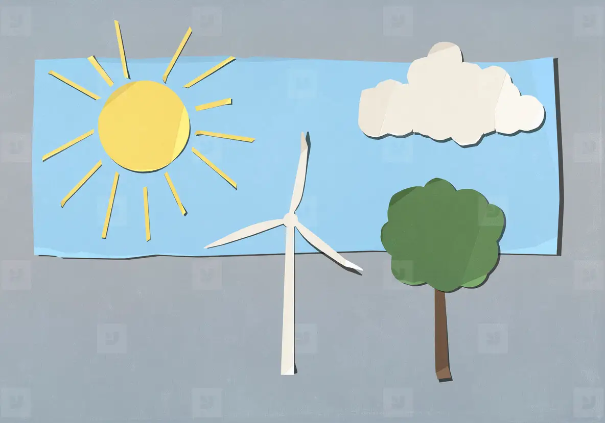 Environment And Wind Turbine Cut Out Symbols Photo (224313 ...