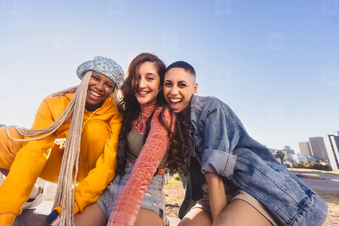 Gen Z Friends Having A Good Time Together Outdoors Photo (248954 ...