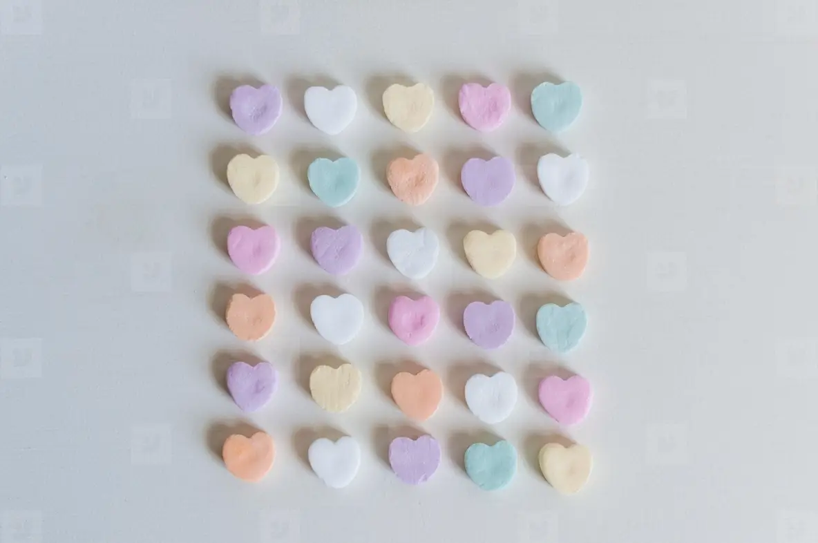 Colorful Candy Hearts 1 Photo (249586) - YouWorkForThem