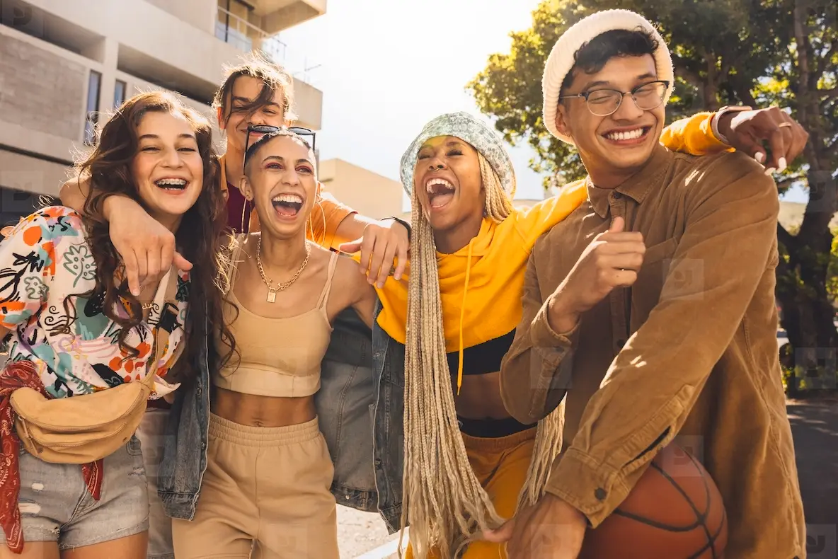 Group Of Gen Z Friends Laughing Together Photo (250883) - YouWorkForThem
