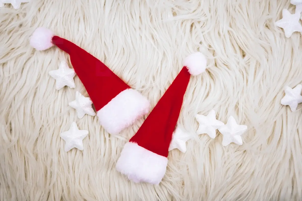Colorful Christmas Images With Santas Hat, Christmas Trees And S Photo ...