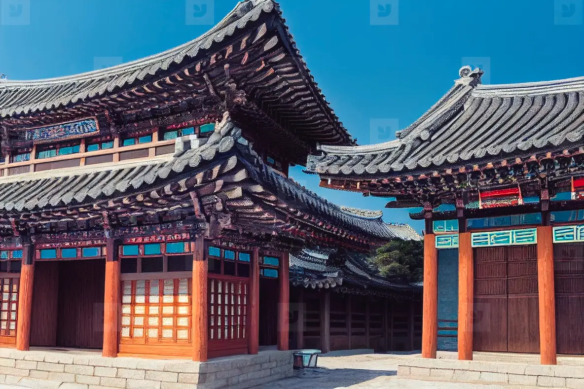 Traditional Korean Architecture Ancient Style, Tourist Attractio Photo ...